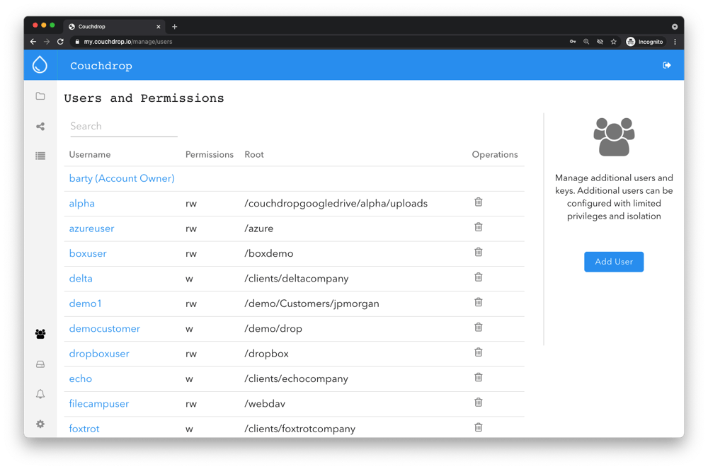 Couchdrop - The Cloud SFTP and File Automation Platform